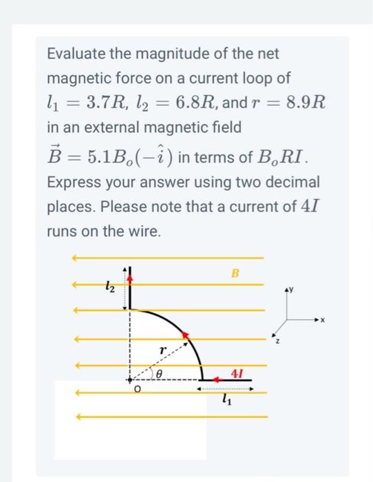 Solved Evaluate the magnitude of the net magnetic force on a | Chegg.com