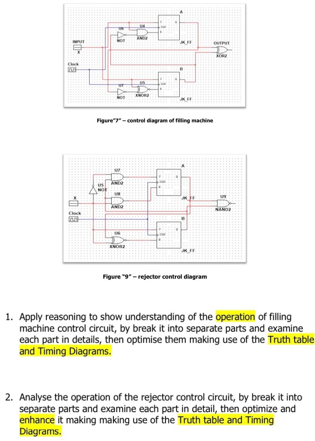 Solved Figure" 7′′ - control diagram of filling machine | Chegg.com