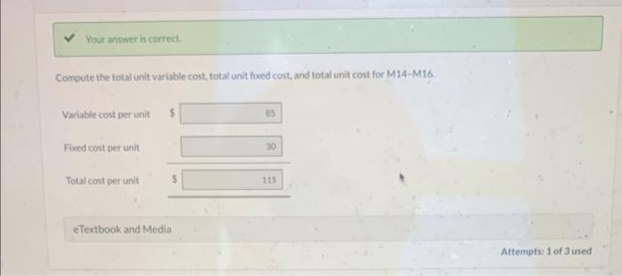 Solved Compute unit variable cost, unit fuxed cost and unit | Chegg.com