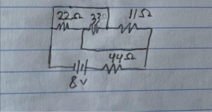 Solved find the current through each resistor | Chegg.com