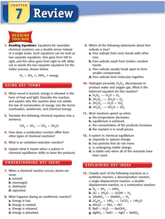 Solved 1. Reading Equations Equations for reversible | Chegg.com