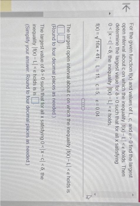Solved For the given function f(x) and values of L,C, and | Chegg.com