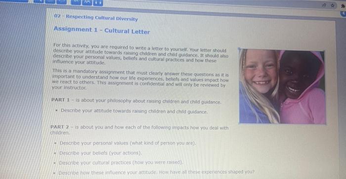 Solved Cultural Letter For this activity, you are required | Chegg.com