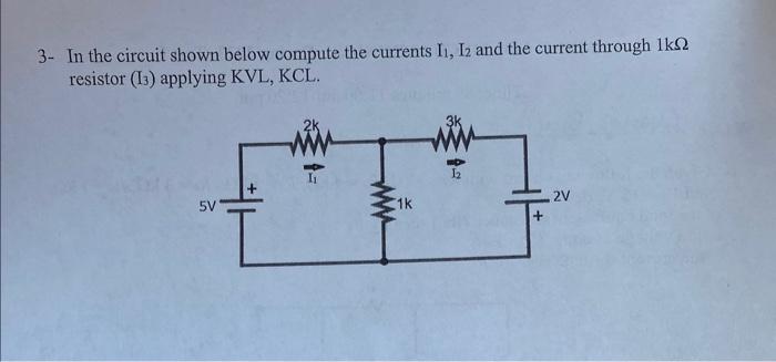 Solved In the circuit shown below compute the currents I1,I2 | Chegg.com