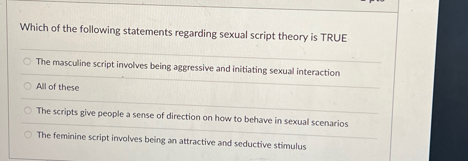 Solved Which Of The Following Statements Regarding Sexual