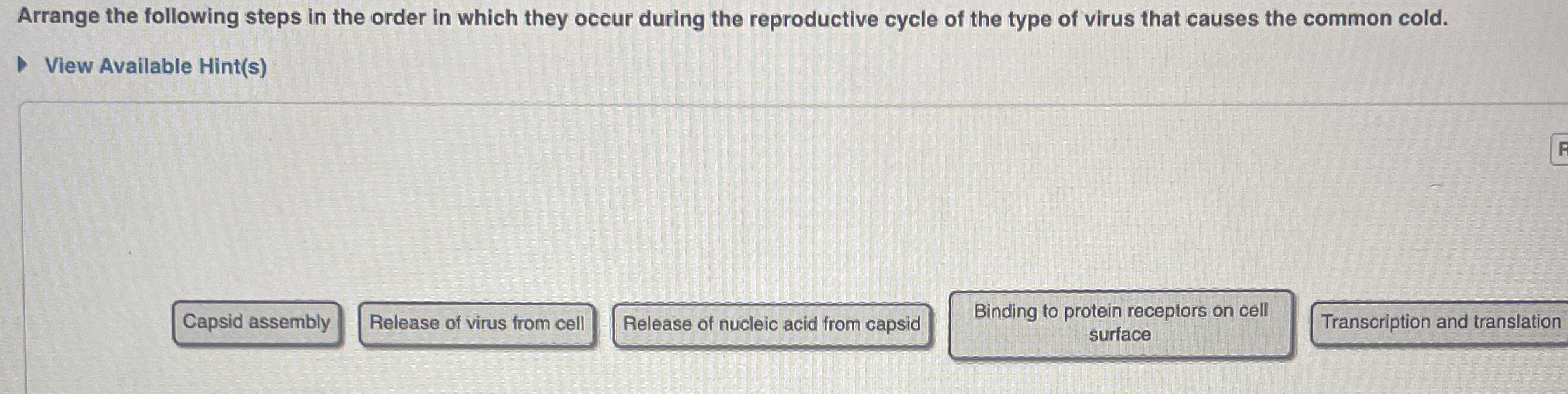 Solved Arrange the following steps in the order in which | Chegg.com