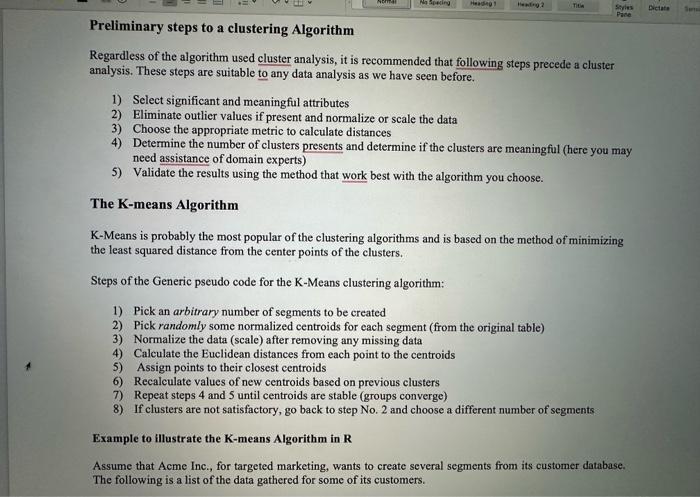 What is Cluster Analysis? Cluster analysis is a | Chegg.com