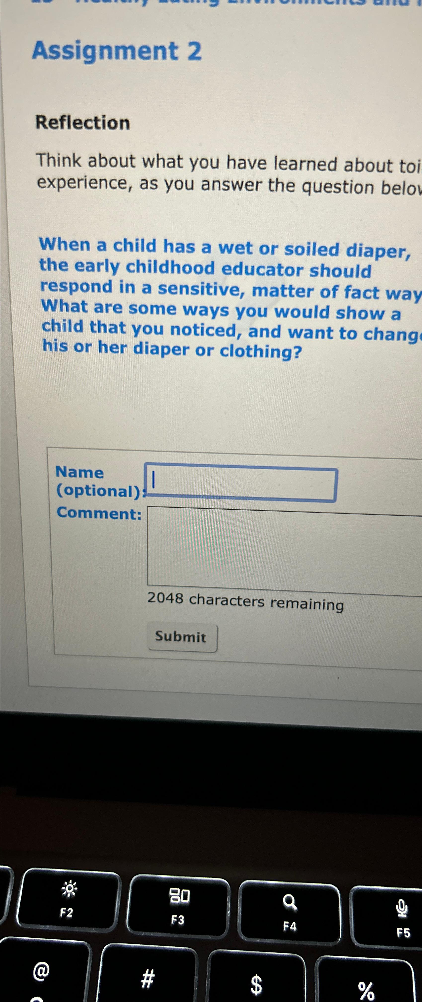 Solved Assignment 2ReflectionThink about what you have | Chegg.com