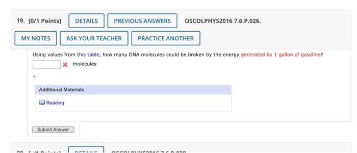 [0/1 Points] OSCOLPHYS2016 7.6.P.026. Using values | Chegg.com