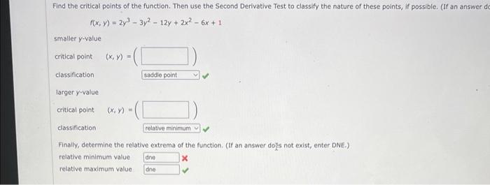 Solved Find the critical points of the function. Then use | Chegg.com