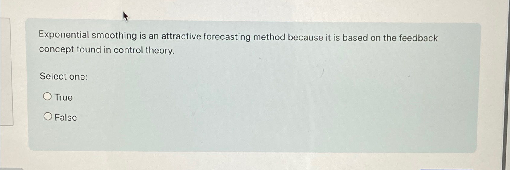 Solved Exponential smoothing is an attractive forecasting | Chegg.com