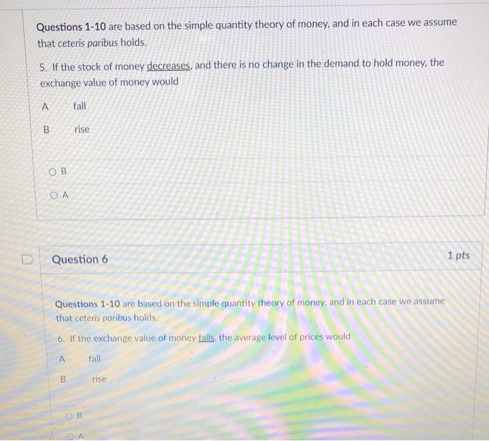 Solved Questions 1-10 are based on the simple quantity | Chegg.com