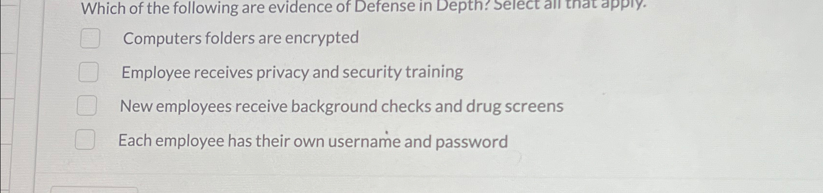Solved Computers folders are encryptedEmployee receives | Chegg.com