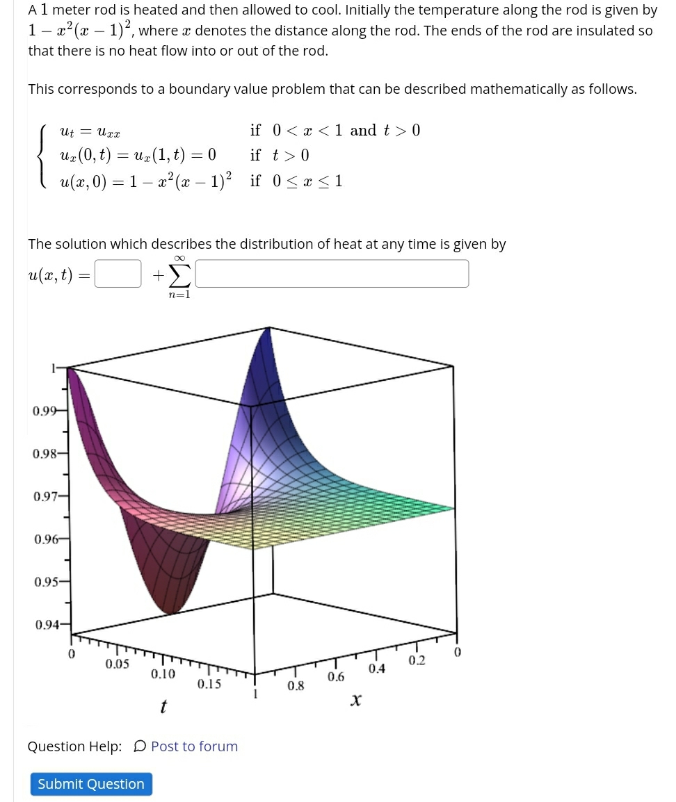 Solved A 1 ﻿meter rod is heated and then allowed to cool. | Chegg.com