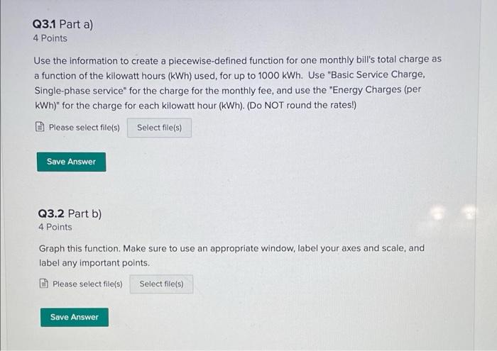 Solved Q3 Piecewise Functions 10 Points Tucson Electric | Chegg.com