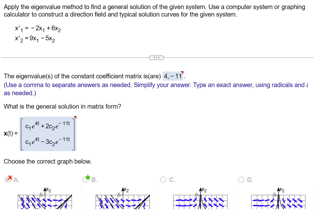 Solved Apply the eigenvalue method to find a general | Chegg.com