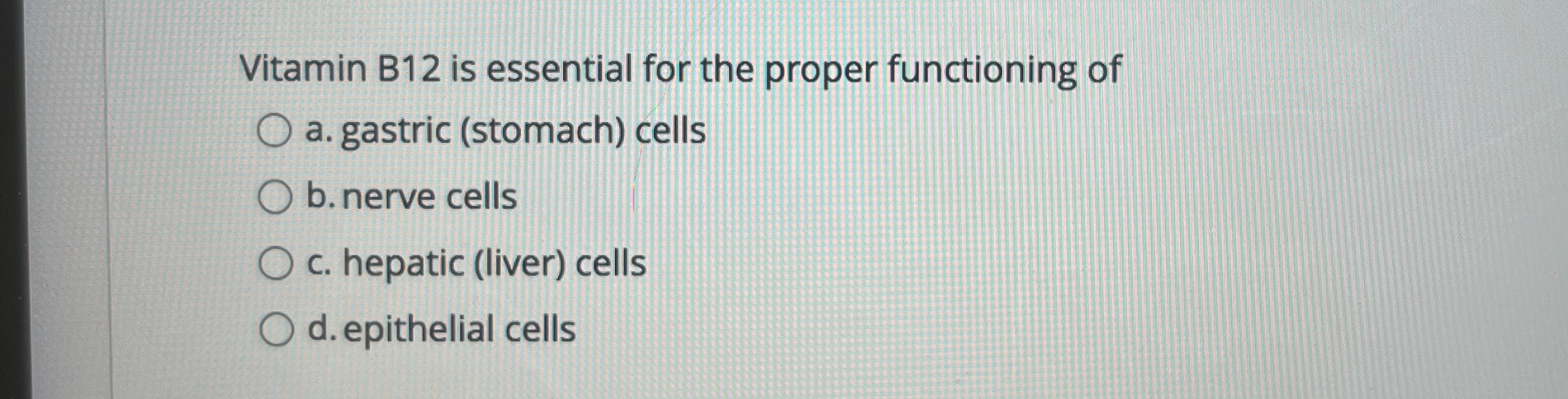 Solved Vitamin B12 ﻿is essential for the proper functioning | Chegg.com