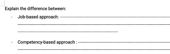 Solved Explain the difference between:Job-based | Chegg.com