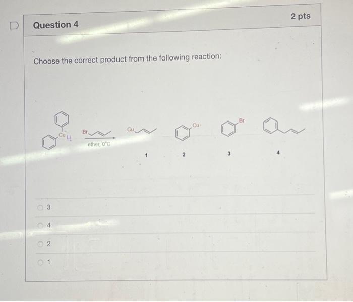 Solved Choose the correct product from the following | Chegg.com