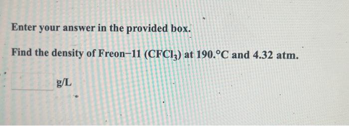Solved Enter your answer in the provided box. Find the | Chegg.com