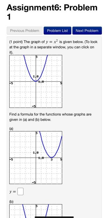Solved Assignment6: Problem 1 Previous Problem Problem List | Chegg.com