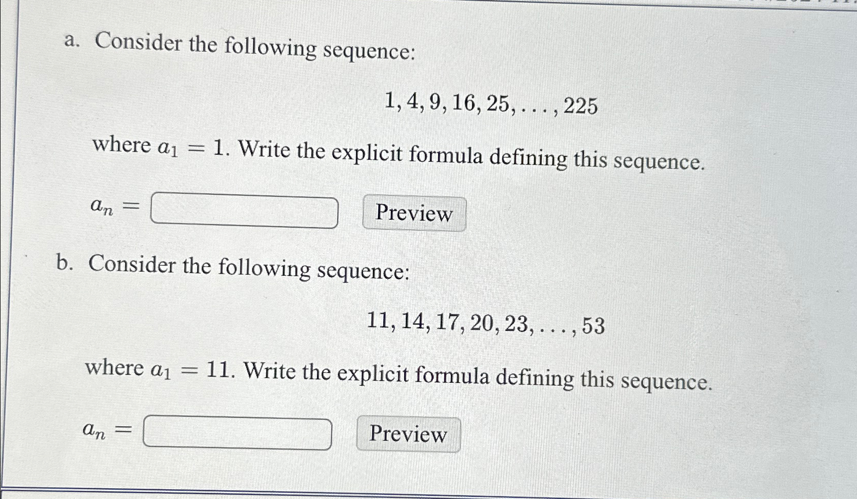 Solved a. ﻿Consider the following | Chegg.com