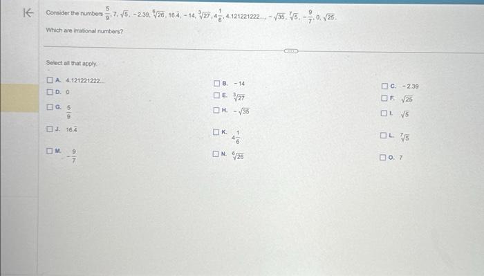 Solved Consider the numbers | Chegg.com