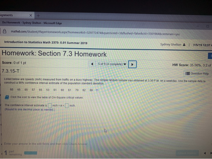 Solved ignments Do Homework-Sydney Shelton- Microsoft Edge | Chegg.com
