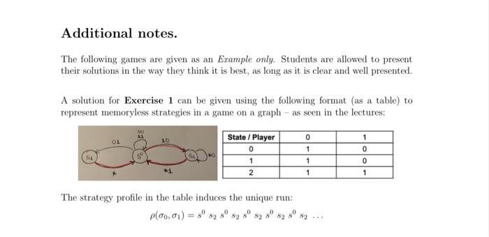 Exercise 1: Games on graphs with set-based goals [6] | Chegg.com