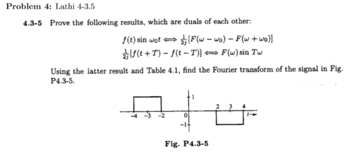 Solved Problem 4: Lathi 4-3.54.3-5 ﻿Prove the following | Chegg.com