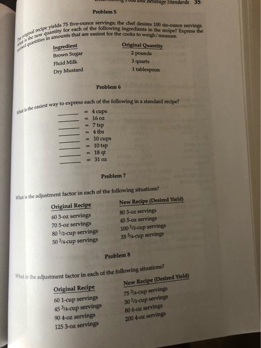 Solved What is the adjustment factor in each of the | Chegg.com