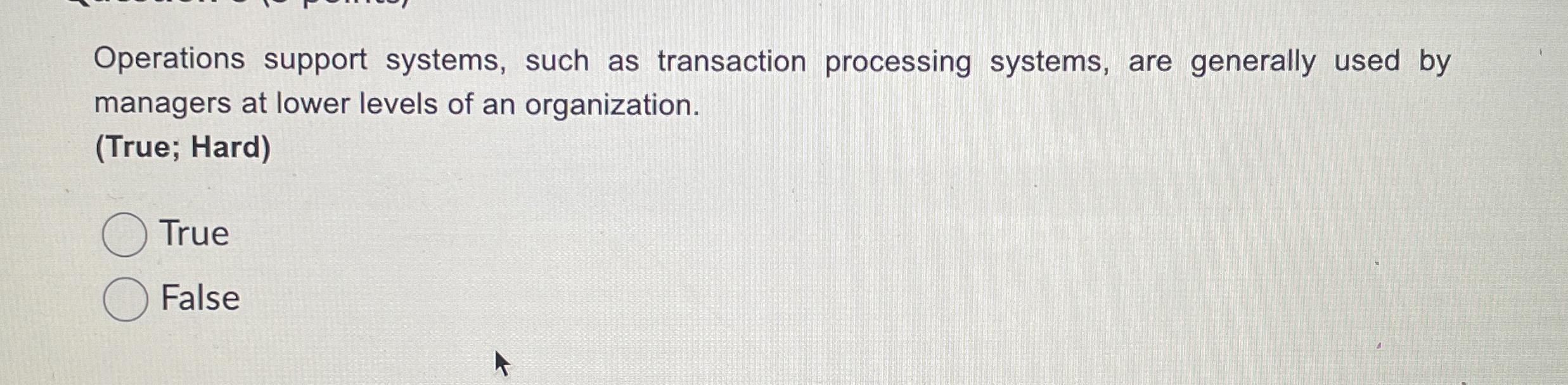 Solved Operations support systems, such as transaction | Chegg.com
