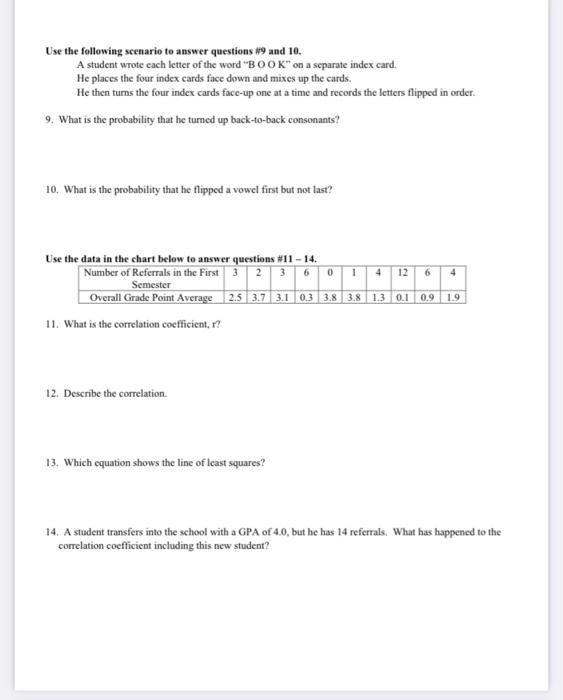 Solved IB Math Studies SL Study Guide Directions: Read and | Chegg.com