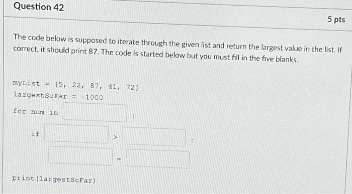Solved The code below is supposed to iterate through the | Chegg.com