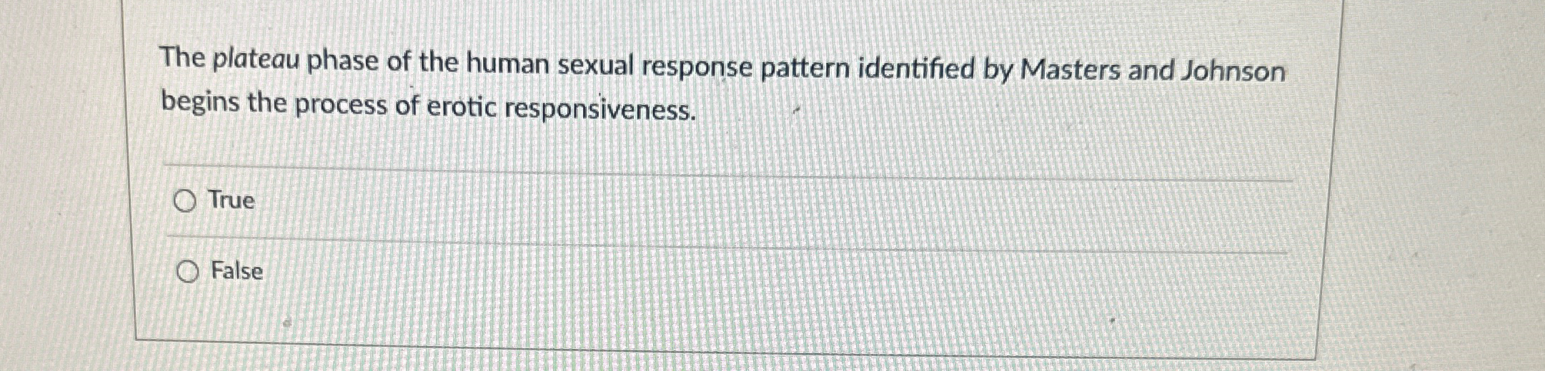 Solved The plateau phase of the human sexual response | Chegg.com