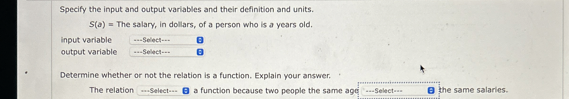 Solved Specify the input and output variables and their | Chegg.com