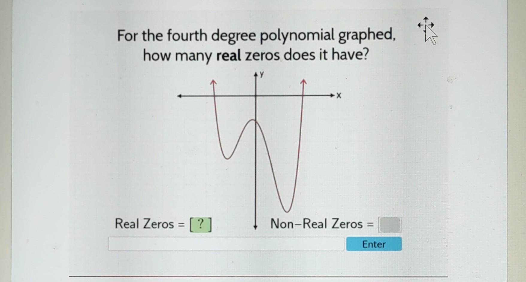 Solved For the fourth degree polynomial graphed, how many | Chegg.com