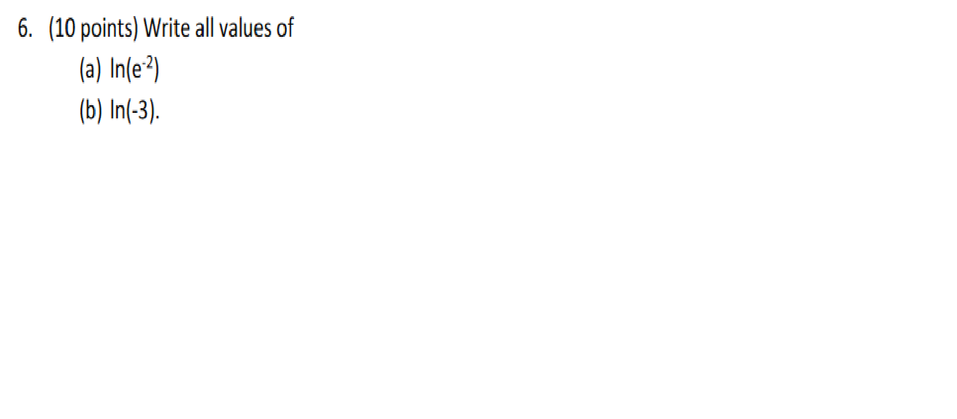 Solved (10 ﻿points) ﻿Write all values | Chegg.com