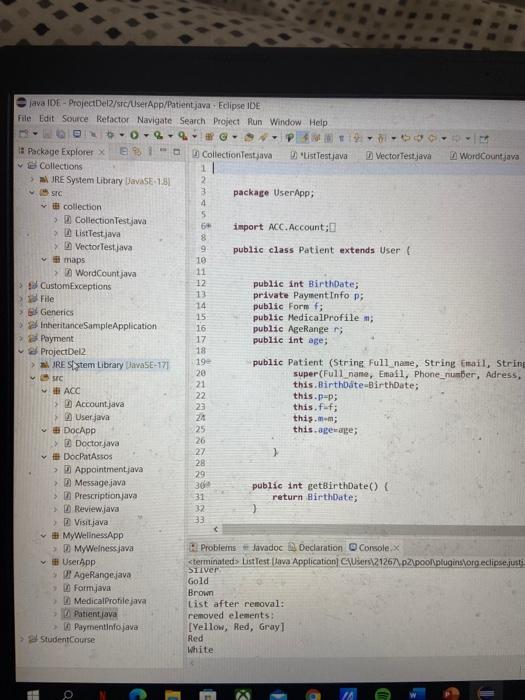 In Java pleasenote: besides aggregation implemetaion | Chegg.com