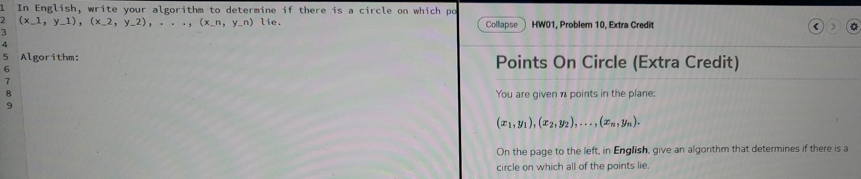 Solved ( Collapse HW01, Problem 10, Extra Credit 1 In | Chegg.com