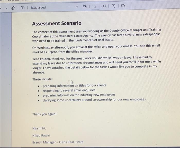 Solved Assessment Scenario The context of this assessment | Chegg.com