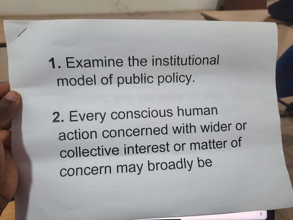 Examine the institutional model of public | Chegg.com