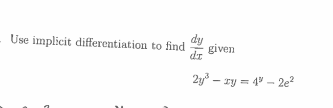 Solved Solve the implicit differentiationUse implicit | Chegg.com