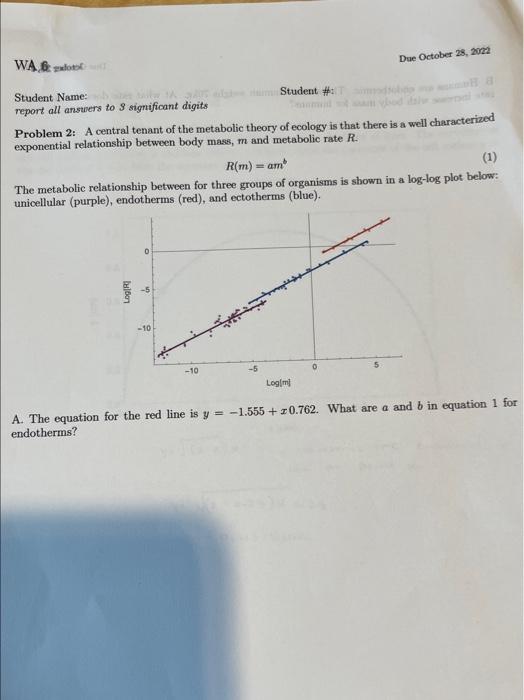 Solved Student Name: report all answers to 3 significant | Chegg.com Solved Student Name: report all answers to 3 significant | Chegg.com