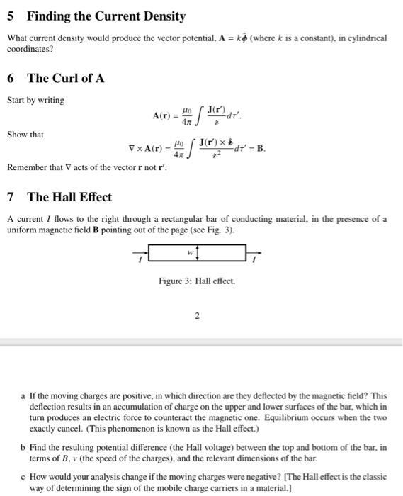 Solved 5 Finding the Current Density What current density | Chegg.com