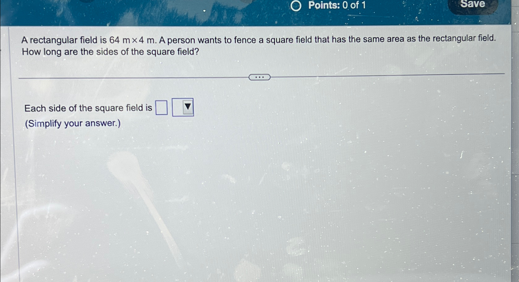 Solved A rectangular field is 64m×4m. ﻿A person wants to | Chegg.com