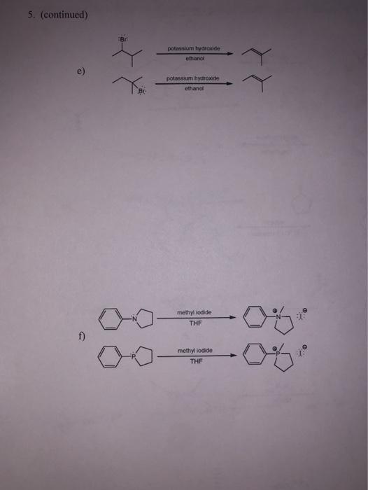 Solved 5. (42pts.) Circle reaction which is faster for each | Chegg.com