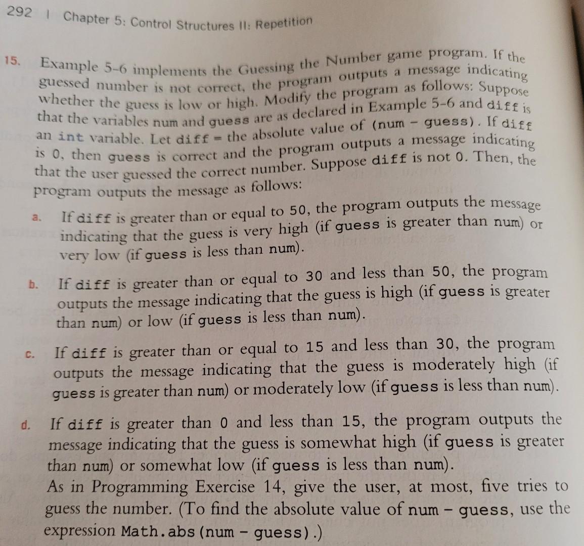Solved 292 Chapter 5: Control Structures II: Repetition 15. | Chegg.com