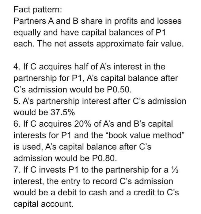 Solved Fact pattern: Partners A and B share in profits and | Chegg.com