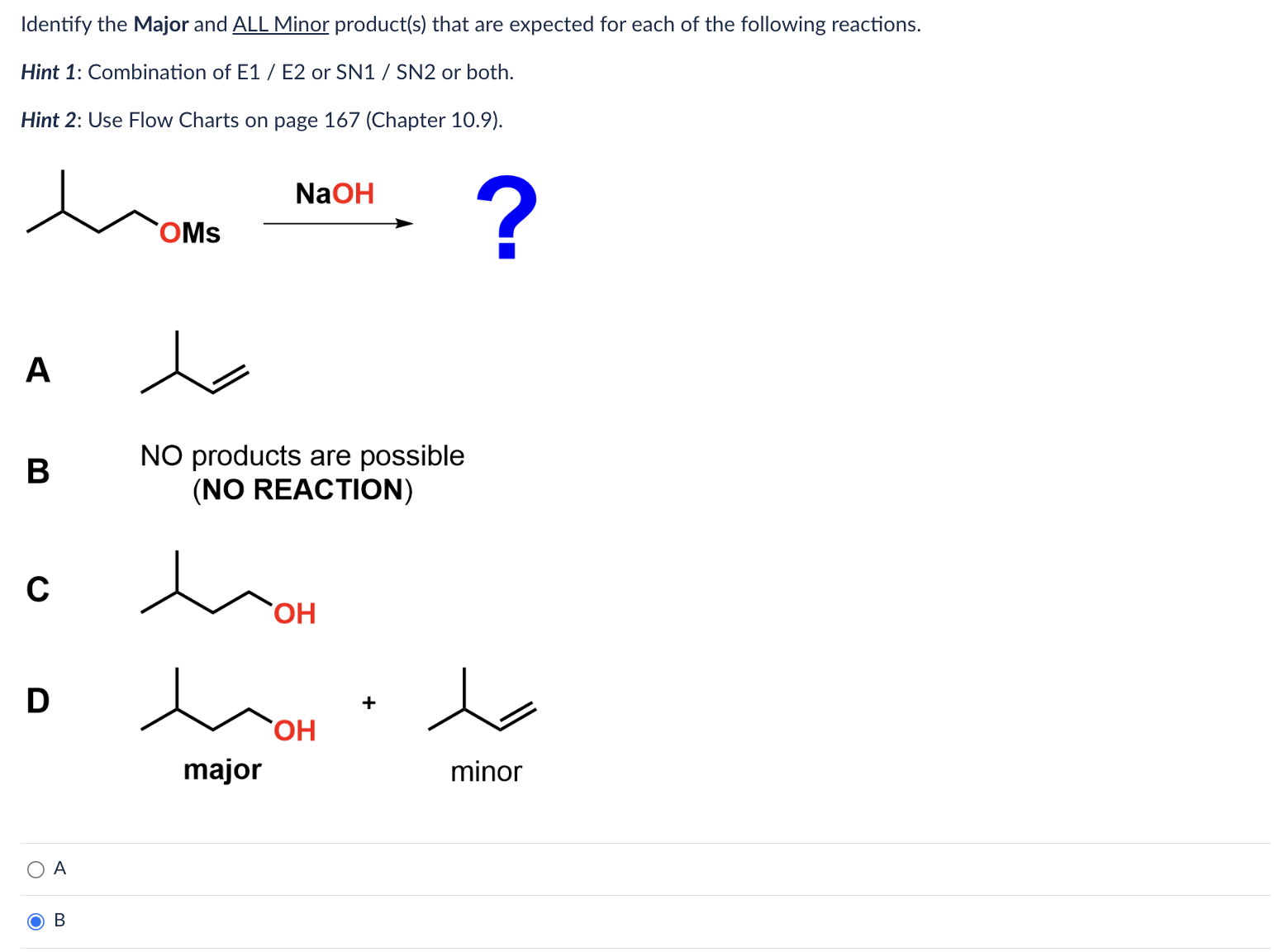 Solved Identify the Major and ALL Minor product(s) ﻿that are | Chegg.com